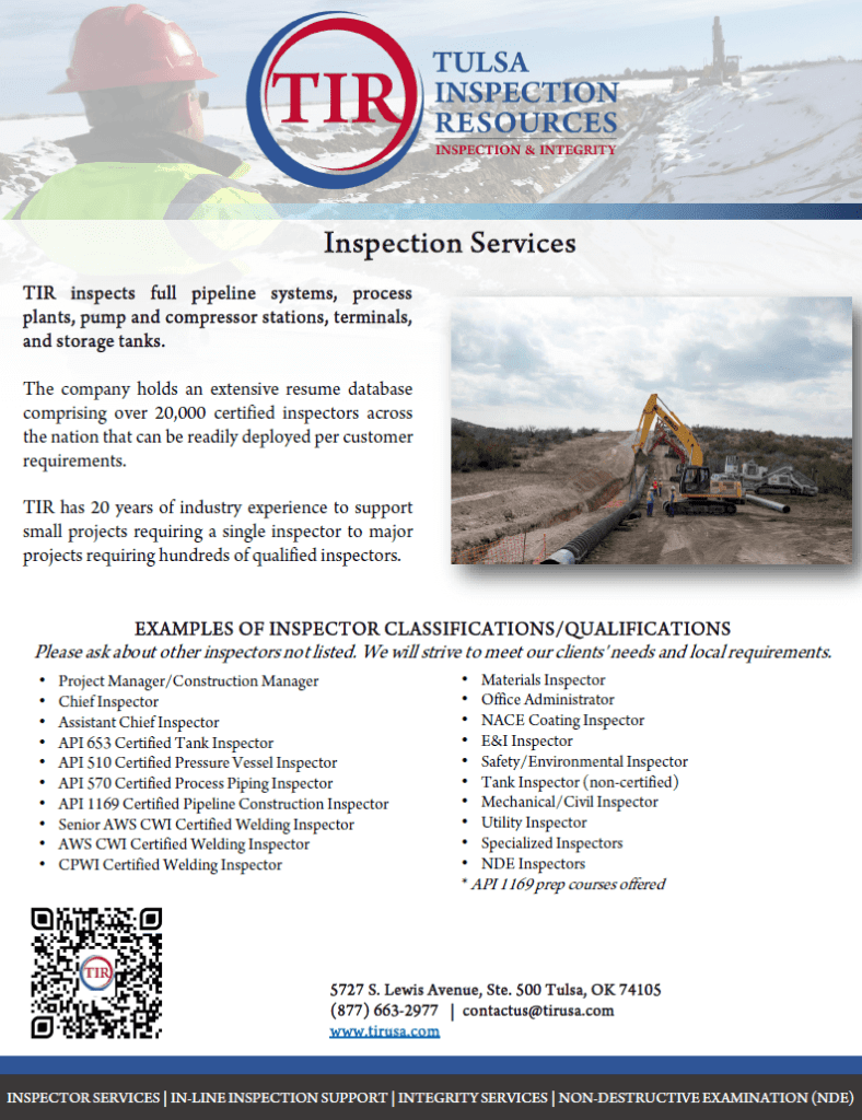 Inspection Services - Tulsa Inspection Resources